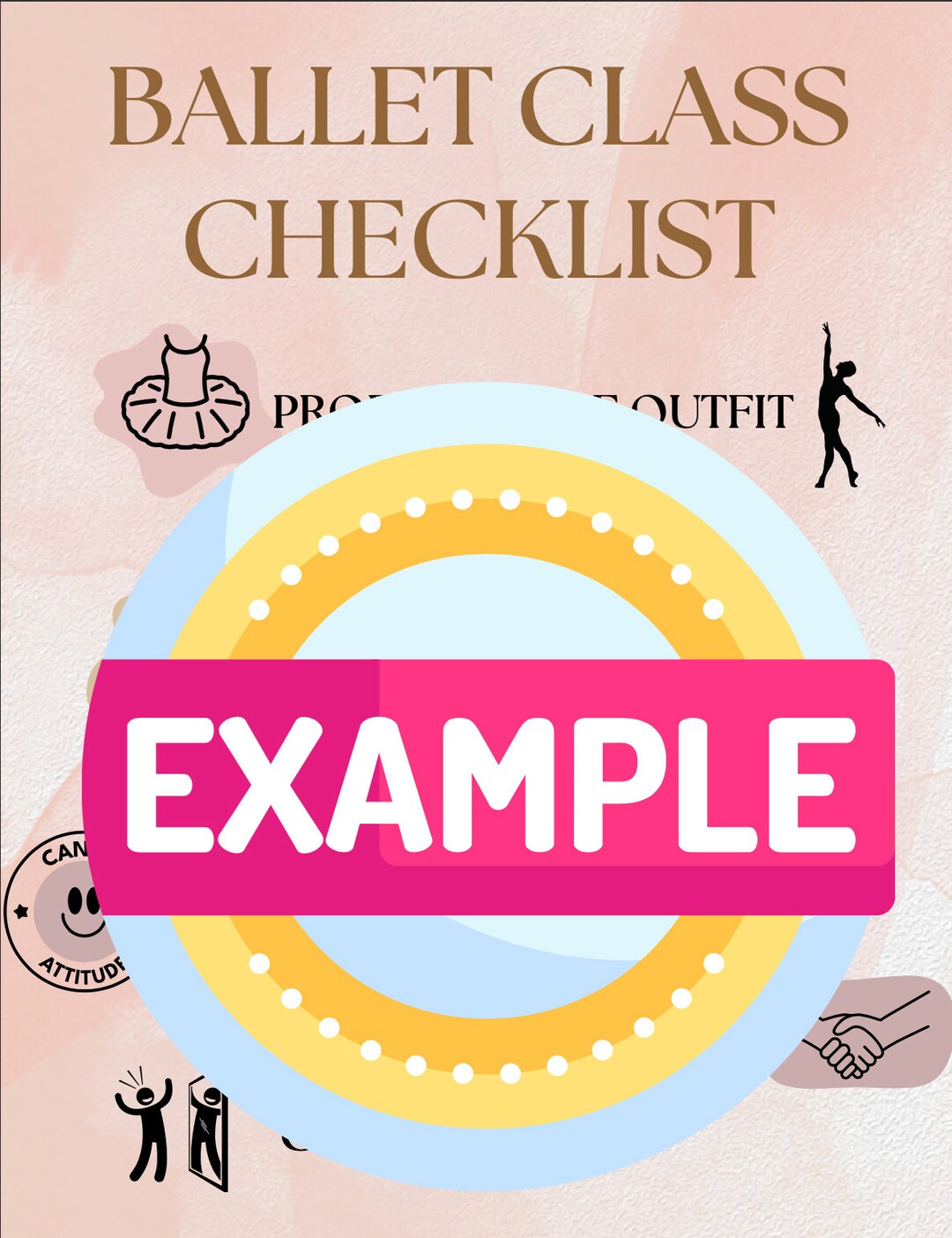 Ballet Class Checklist Poster - Etsy