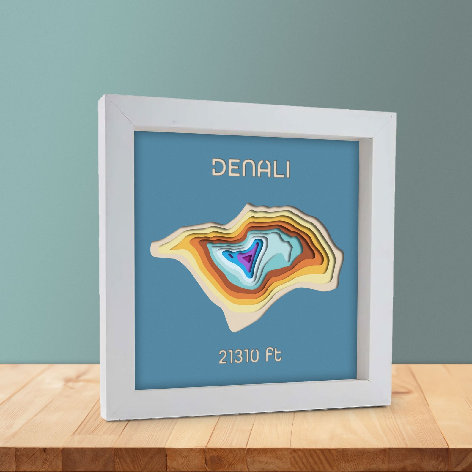 Denali Shadow Box SVG, DXF, Eps, PNG Digital Download. Cut File ...