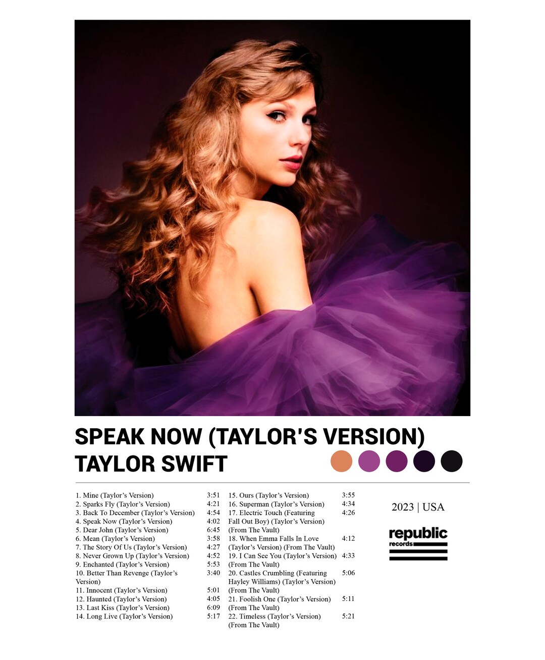 Taylor Swift Speak Now Poster - Etsy
