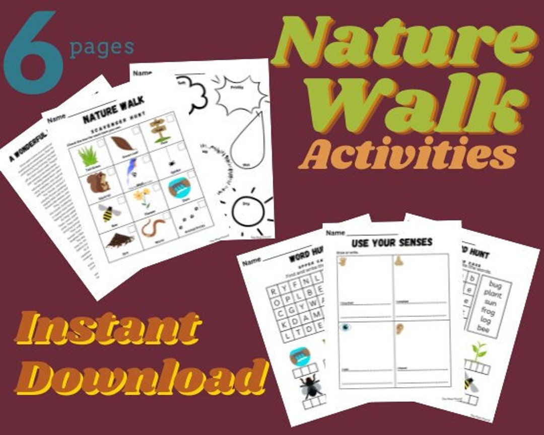 Kids Nature Walk Activities | Nature Scavenger Hunt | Kids Outdoor ...