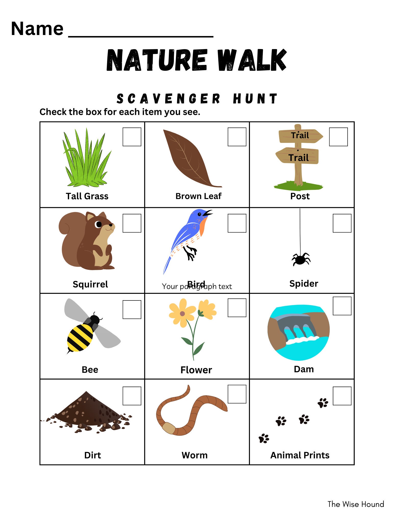 Kids Nature Walk Activities | Nature Scavenger Hunt | Kids Outdoor ...