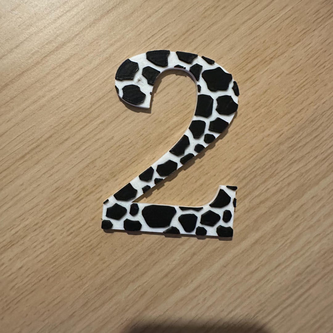 Cow Print House Number | Self Adhesive Door Number - Etsy