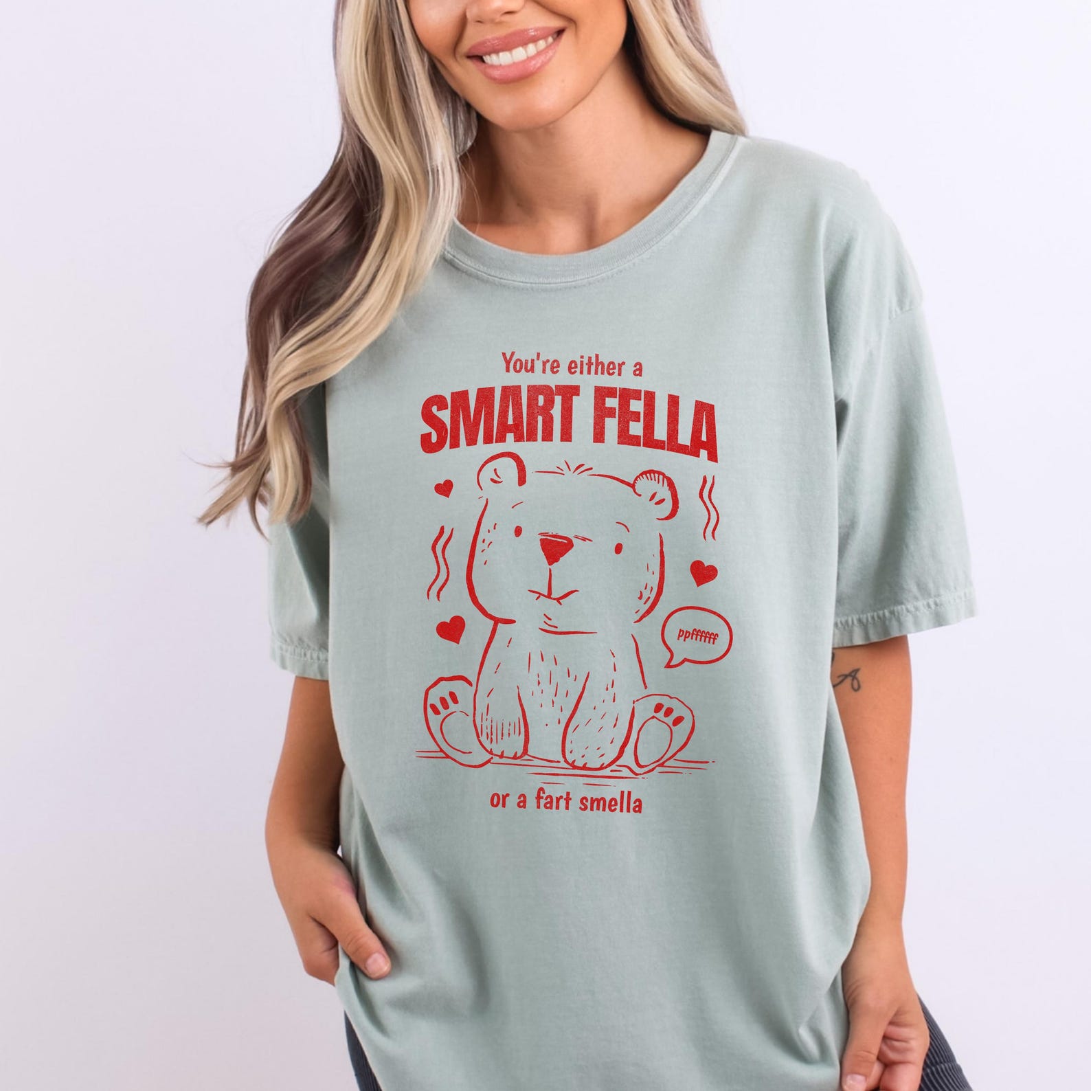 Smart Fella or Fart Smella Retro Cartoon Shirt, Weird Tshirt, Meme Tee ...
