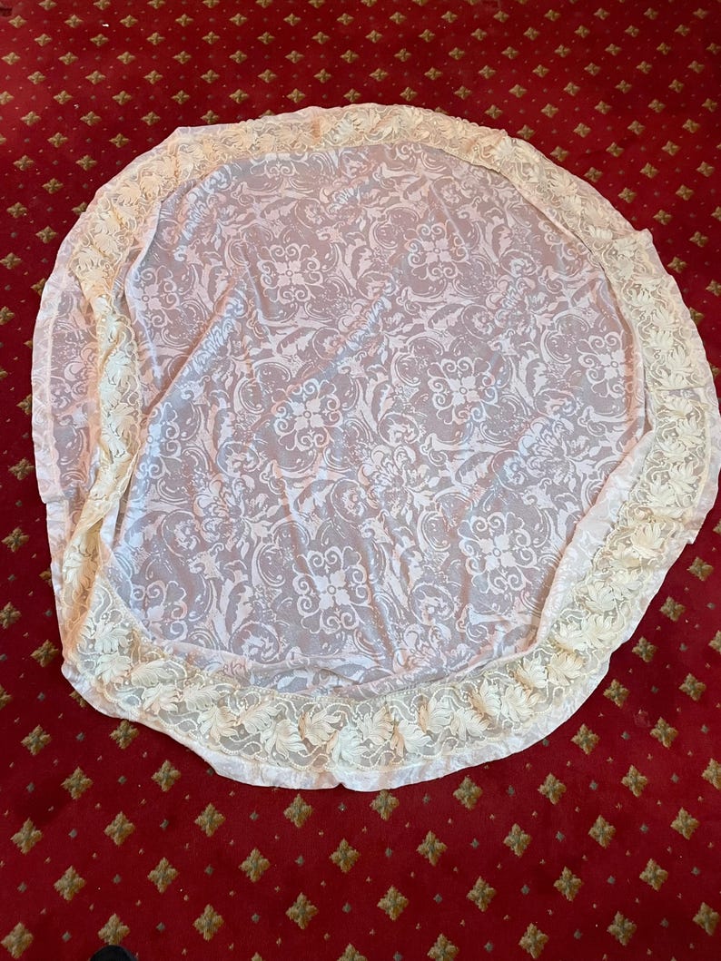 Vintage Round Lace Tablecloth - Etsy