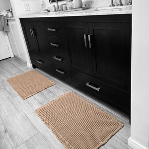 SHIMOH Waffle Bath Mat, Super Absorbent Non-slip Bath Mat for Bathroom ...