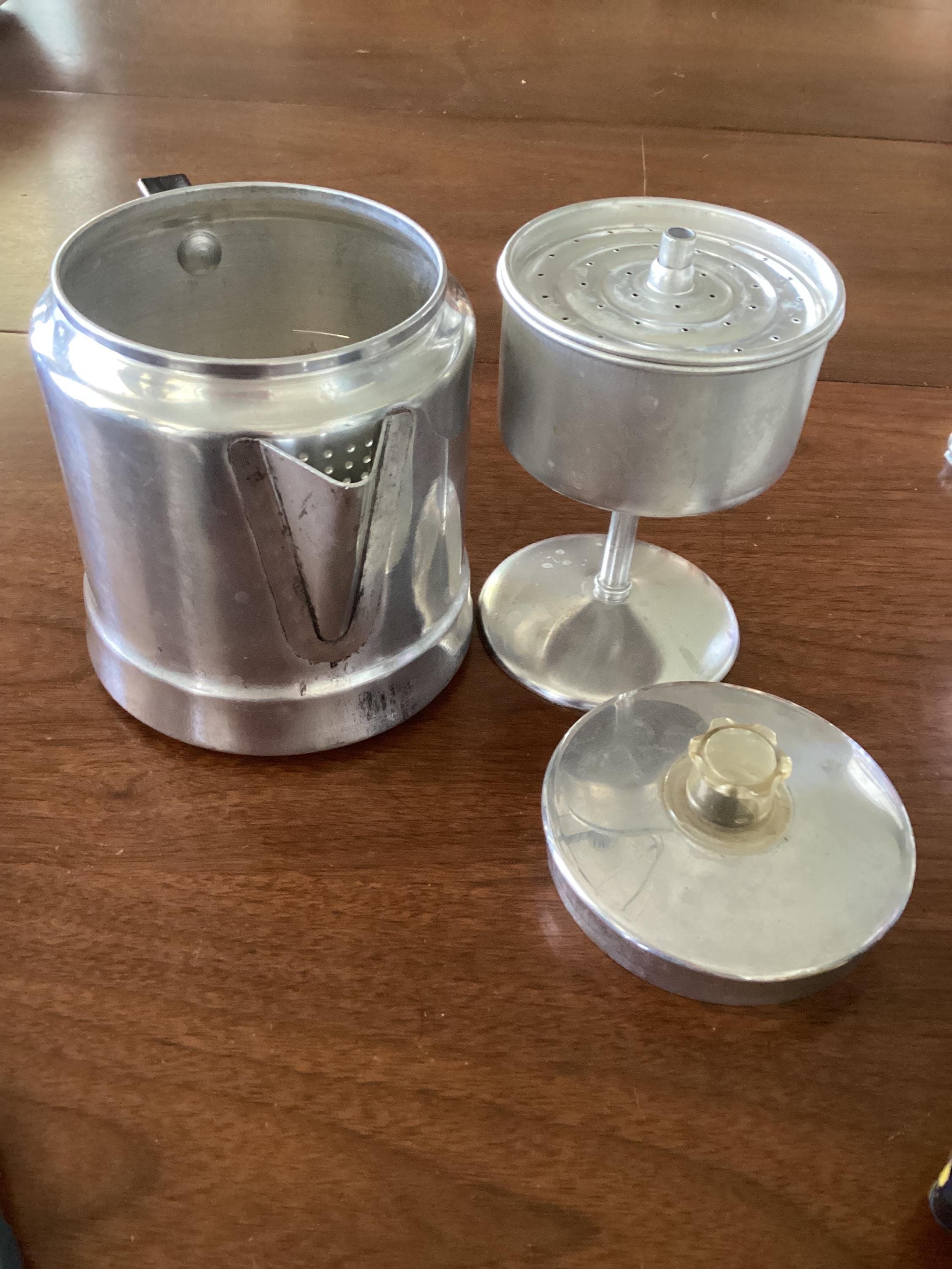 Comet 5 Cup Stove Top Percolator/mid Century Heavy Weight Aluminum ...