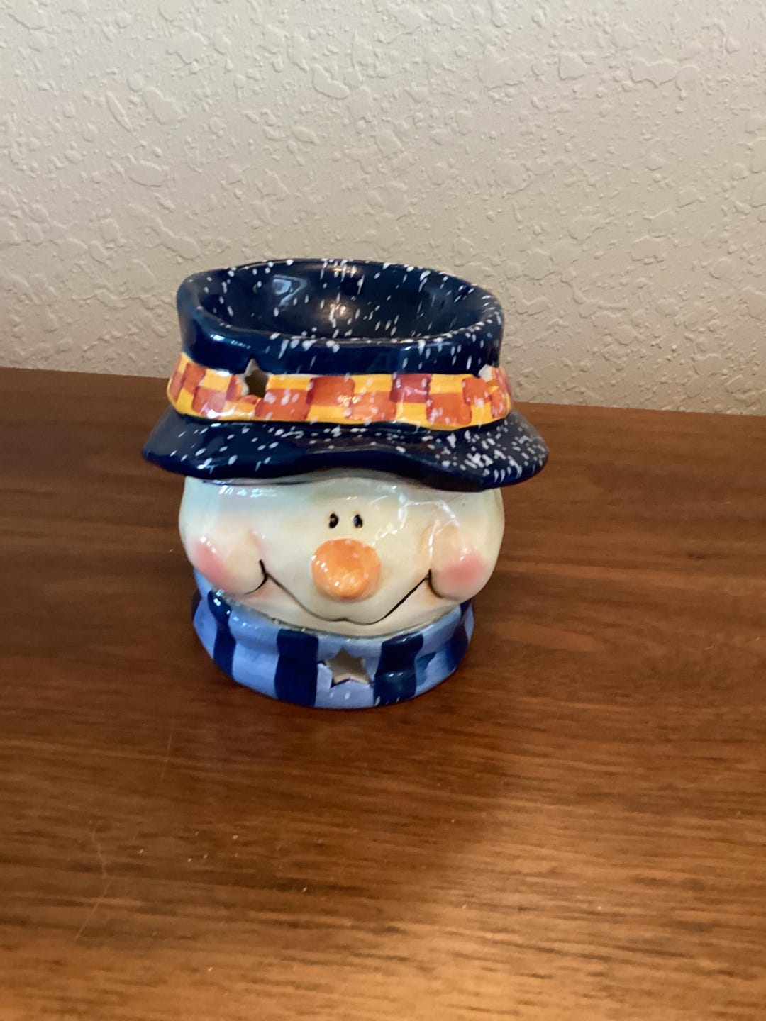 Snowman Head - Pillar Candle Holder - Etsy