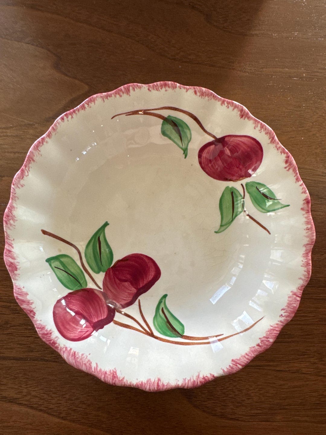 Blue Ridge Hand Painted Underglaze Crab Apples Small Bowl 6” Set of 2 ...