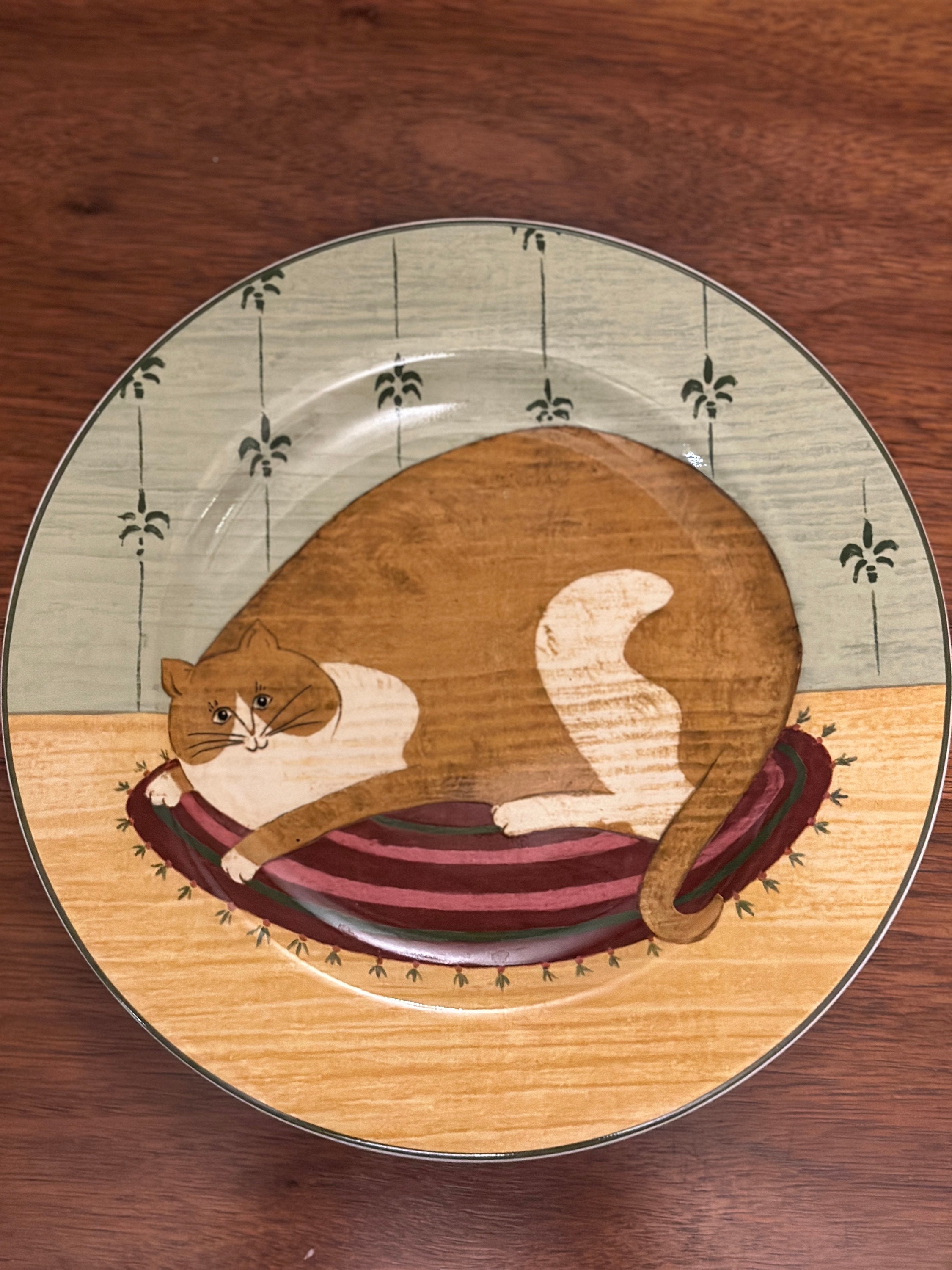 Sakura Warren Kimble Cat Collection Dessert Plate Tan Cat 8 - Etsy