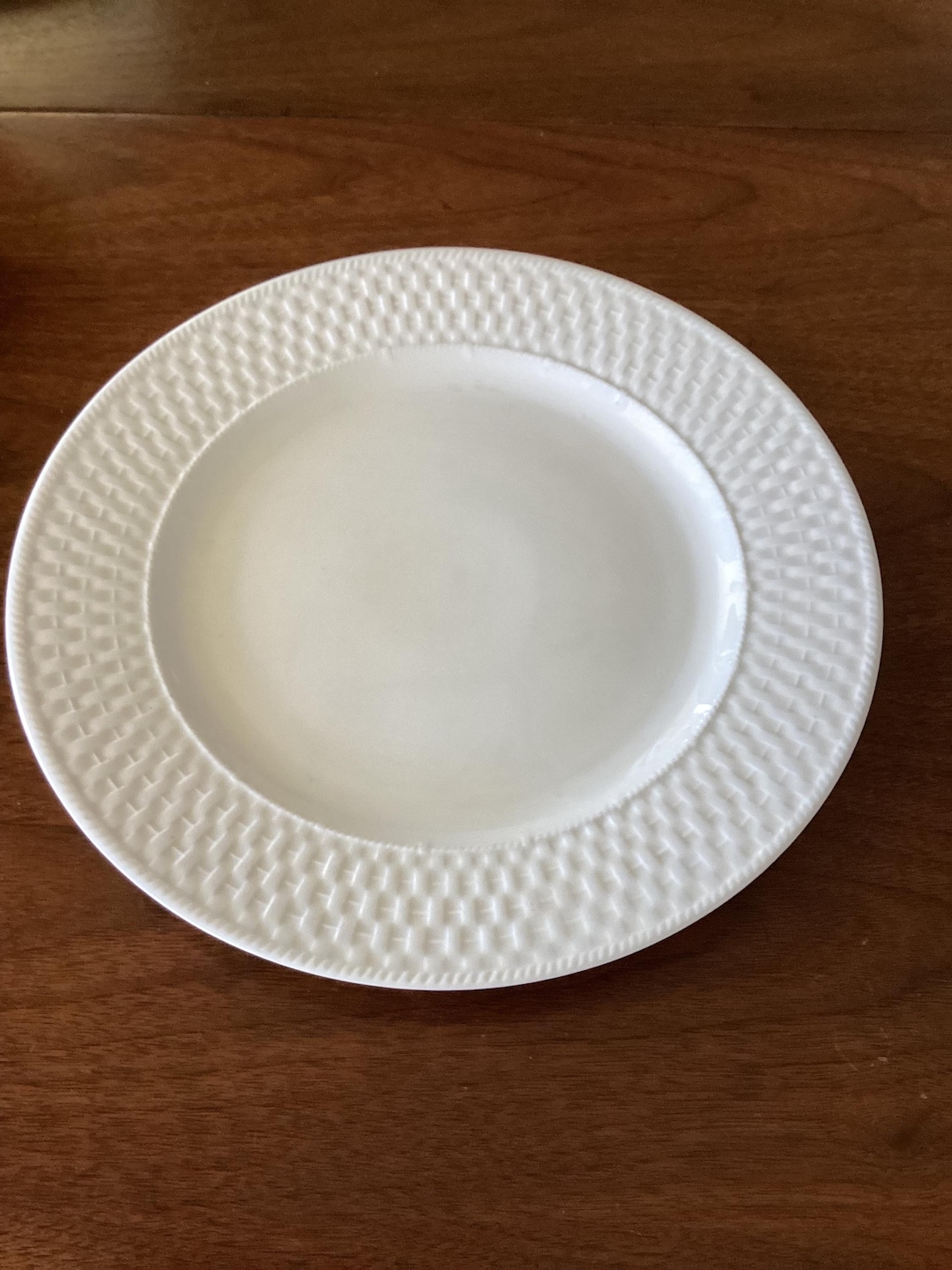 Oneida Wicker Basket Weave Dinner Plate White 11 Inch - Etsy