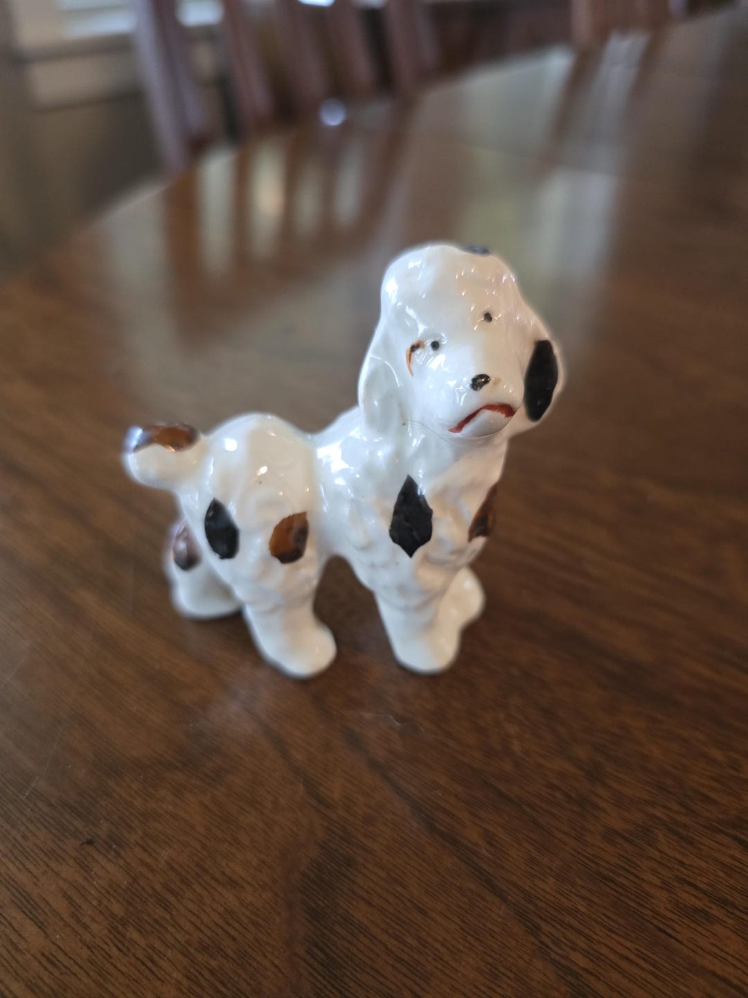 Vintage Standard Parti Spotted Poodle Small Figurine Made in Japan - Etsy