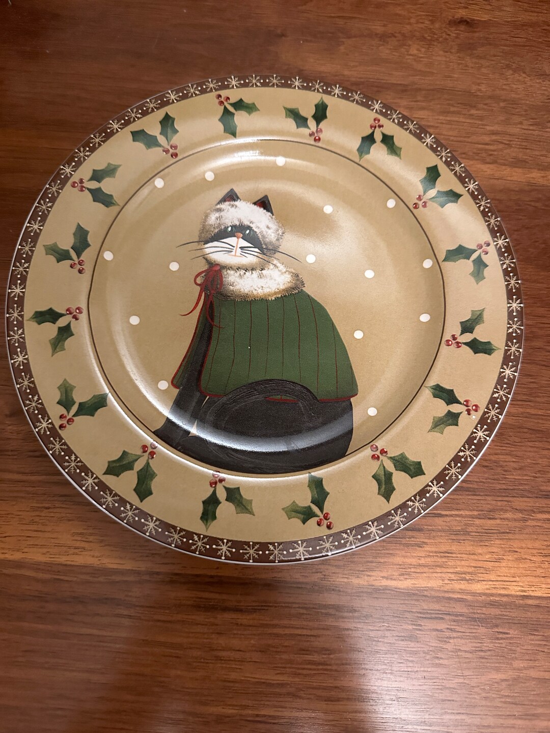 Sakura Fiddlestix Holiday Cats Salad Plate 8.5 - Etsy