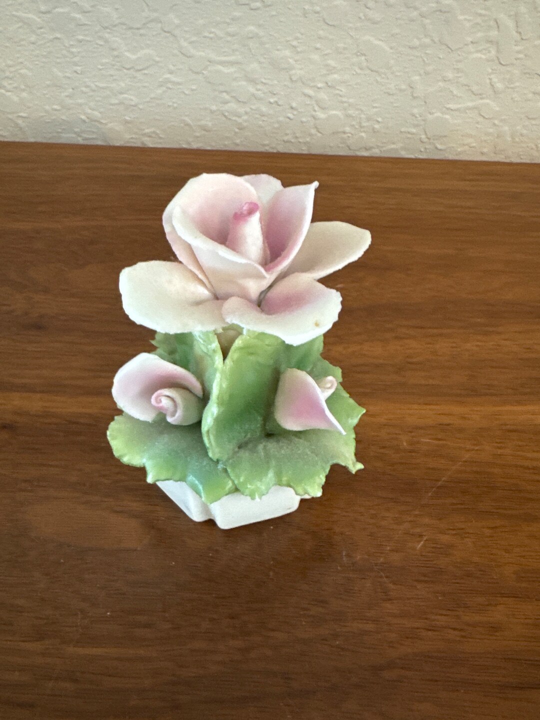 Capodimonte Rose Figurine Pink - Etsy