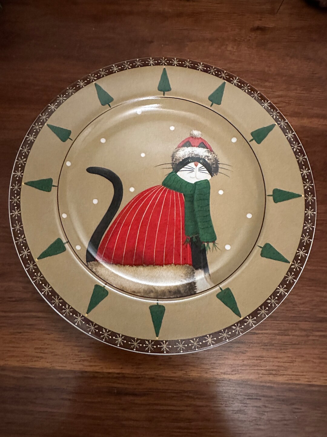 Sakura Fiddlestix Holiday Cats Salad Plate 8.5 - Etsy