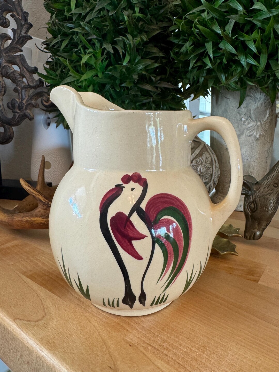 Watts Pottery Rooster #16 Small Pitcher 7” - Etsy