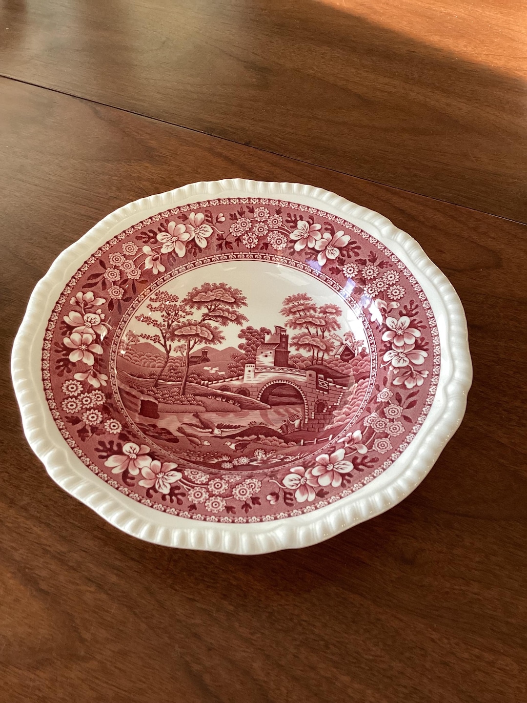 Copeland Spode Pink Tower Design Bowl With Measurements of 9 1/2” Wide ...