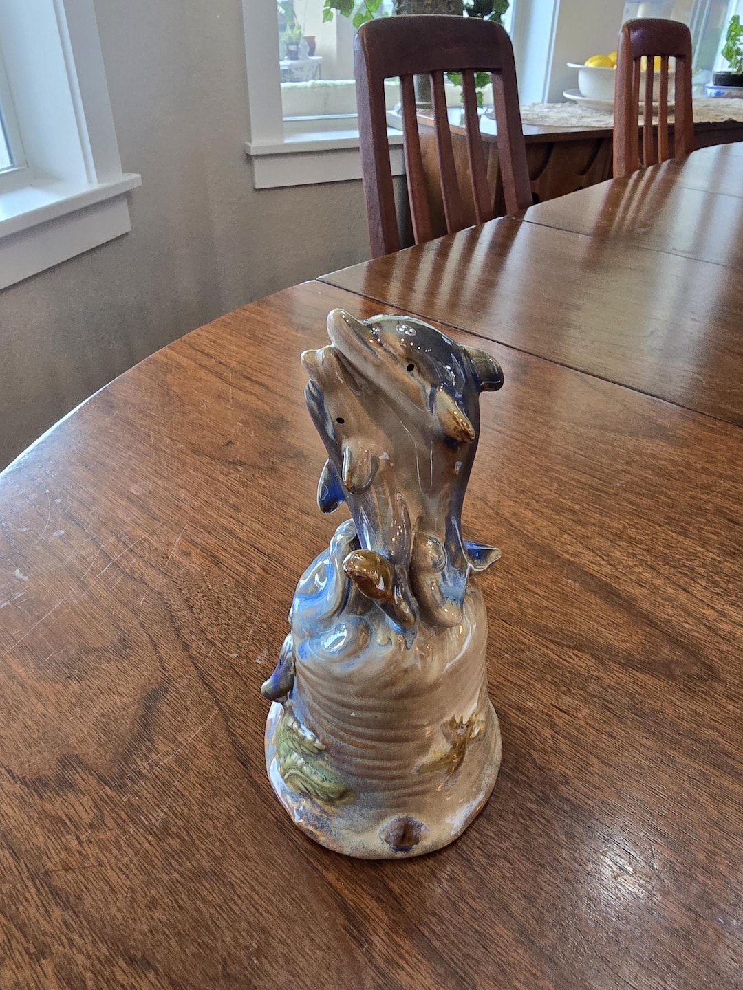 Nautical Ceramic Bell With Dolphins Seashore Beach Decor - Etsy