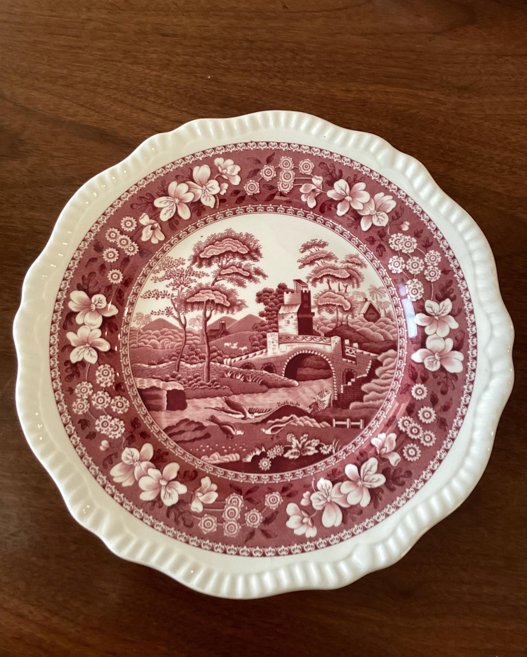 Copeland Spode Pink Tower Design Dinner Plate Made in England - Etsy