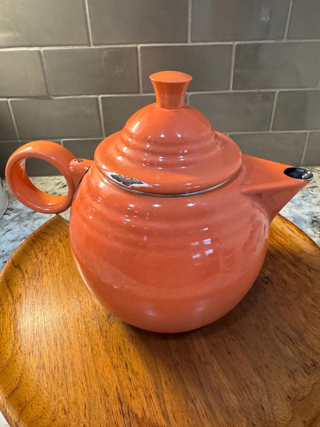 Fiesta Persimmon Enamel Metal Teapot Kettle Copco Fiestaware - Etsy