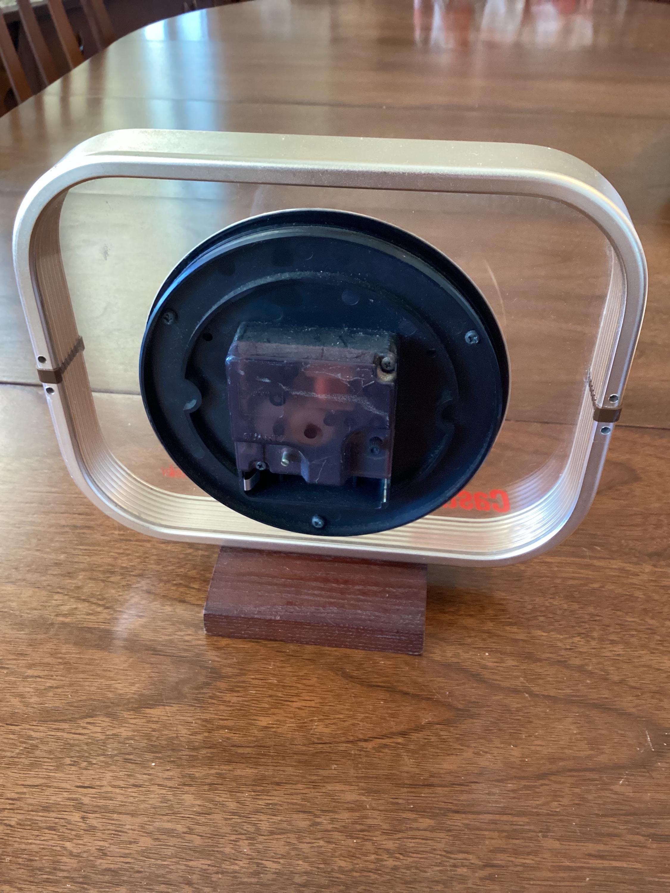 1980 Mantle Shelf World Clock Japan Airplane Mid Century Danish Modern ...