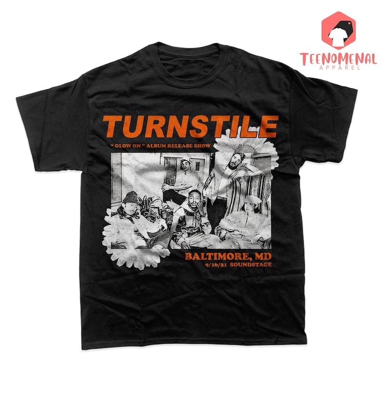 Turnstile Unisex T-shirt - Rock Music Band Merch - Glow on Album Tee ...