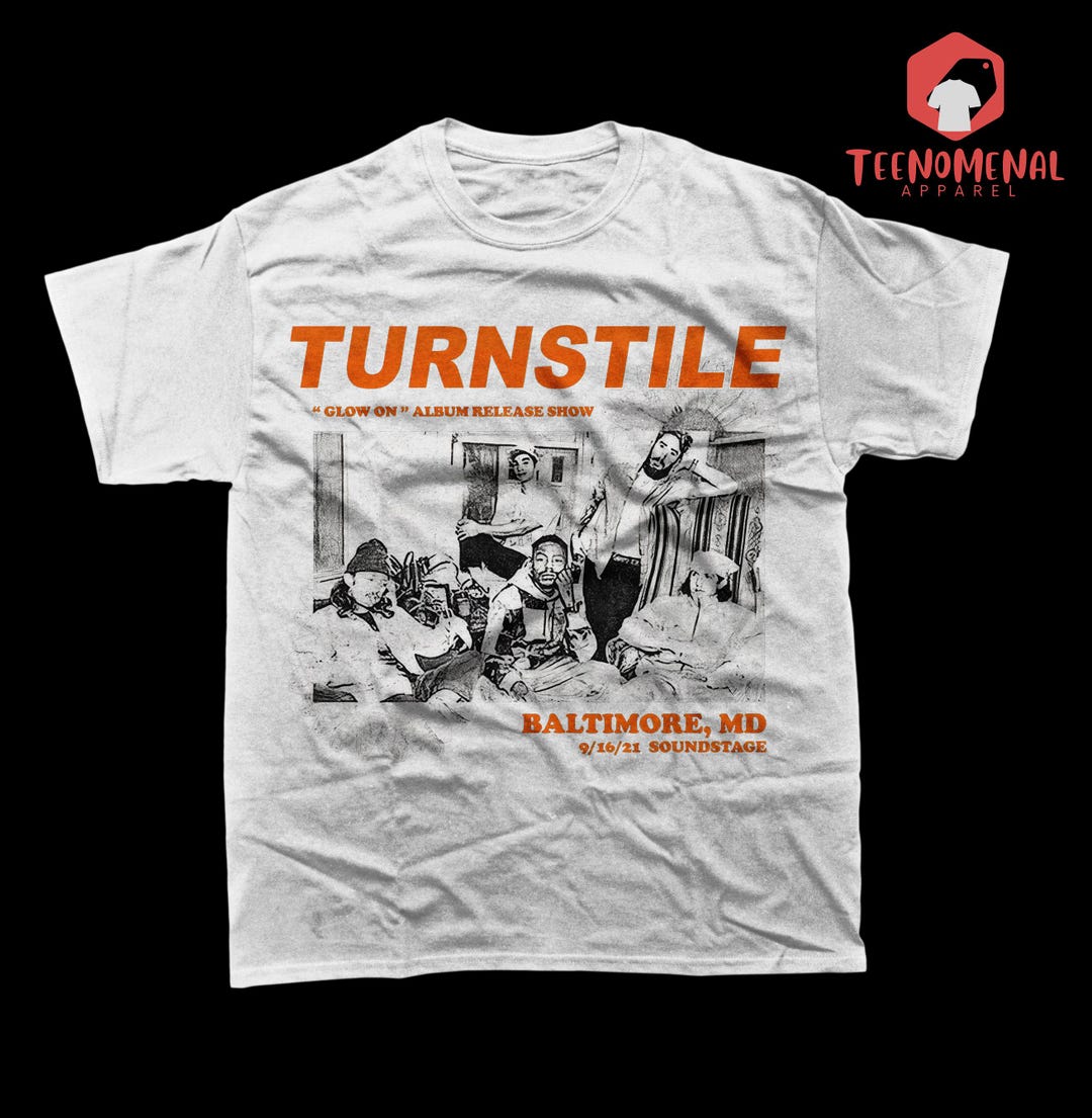 Turnstile Unisex T-shirt - Rock Music Band Merch - Glow on Album Tee ...
