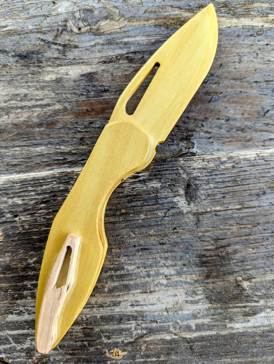 Wooden Toy Folding Pocket Knife Wooden Fidget Knife Wood Trainer Knife ...
