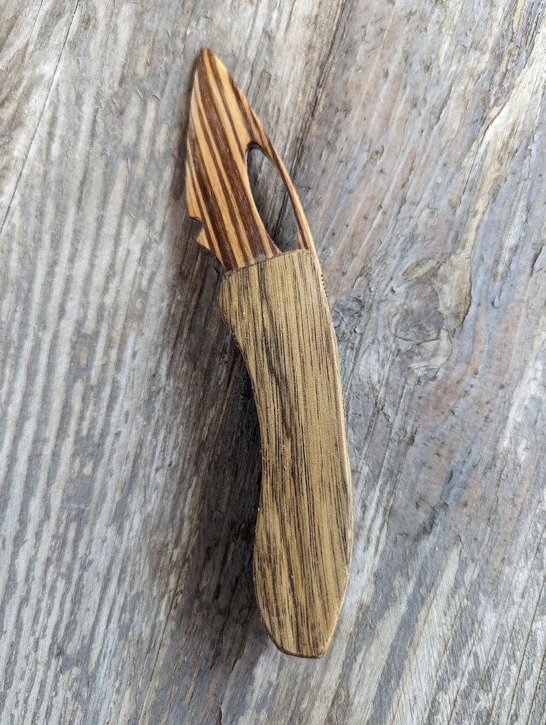 Wooden Toy Folding Pocket Knife Wooden Fidget Knife Wood Trainer Knife ...