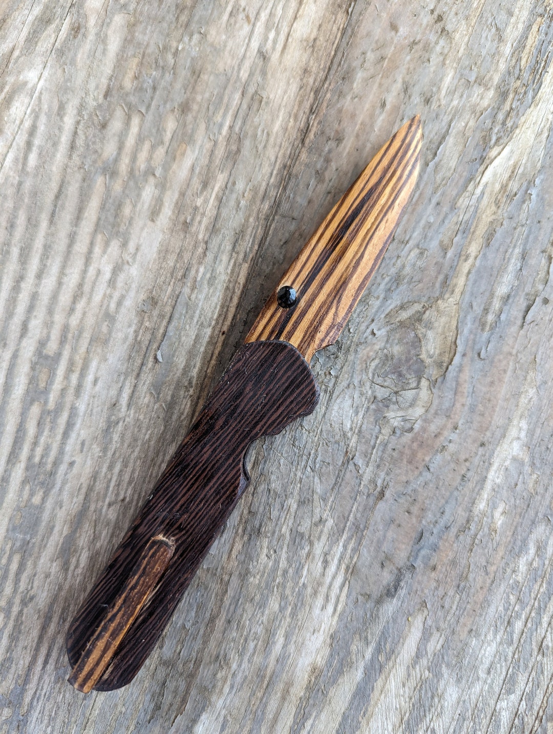 Wooden Toy Folding Pocket Knife; Wooden Fidget Knife; Wood Trainer ...