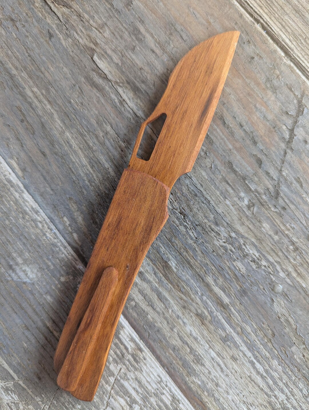 Wooden Toy Folding Pocket Knife Wood Fidget Knife Wood Trainer Knife ...