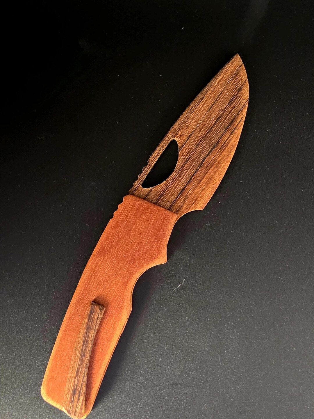 Wooden Toy Folding Pocket Knife; Wood Fidget Knife; Wood Trainer Knife ...
