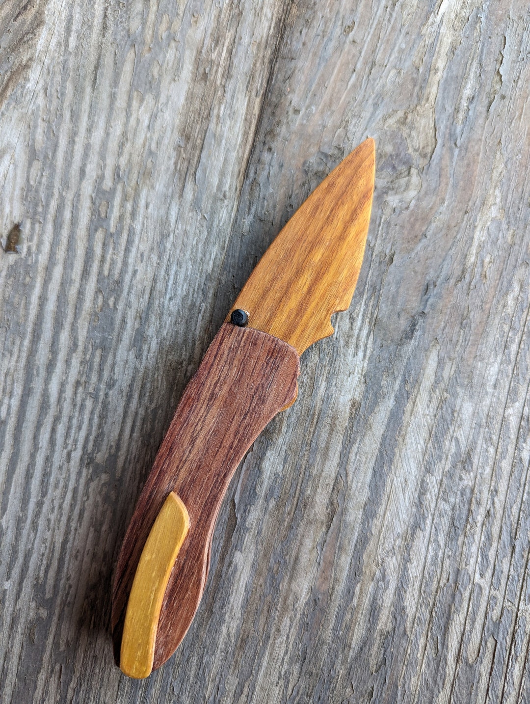 Wooden Toy Folding Pocket Knife Wooden Fidget Knife Wood Trainer Knife ...