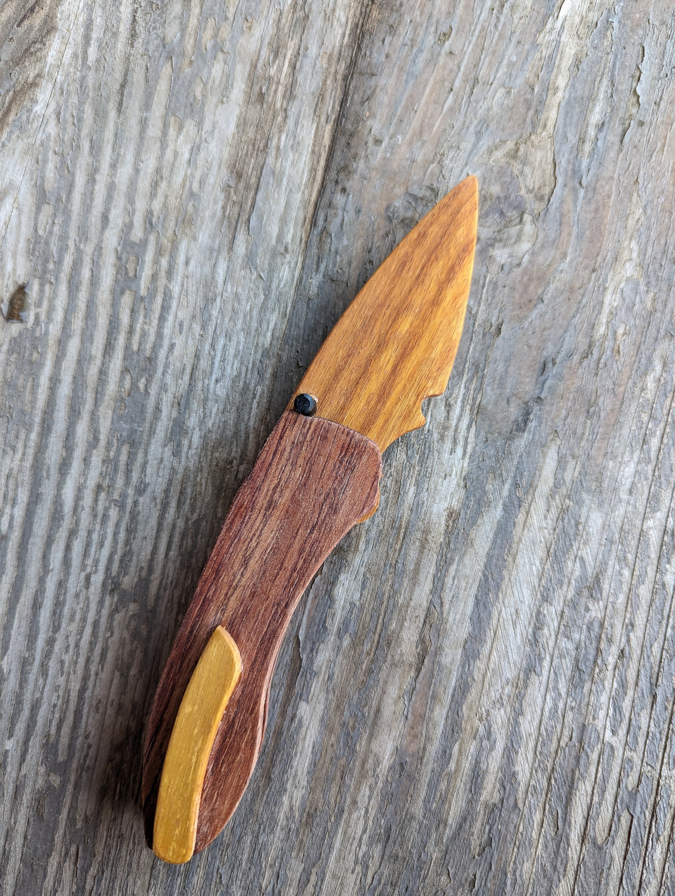 Wooden Toy Folding Pocket Knife Wooden Fidget Knife Wood Trainer Knife ...