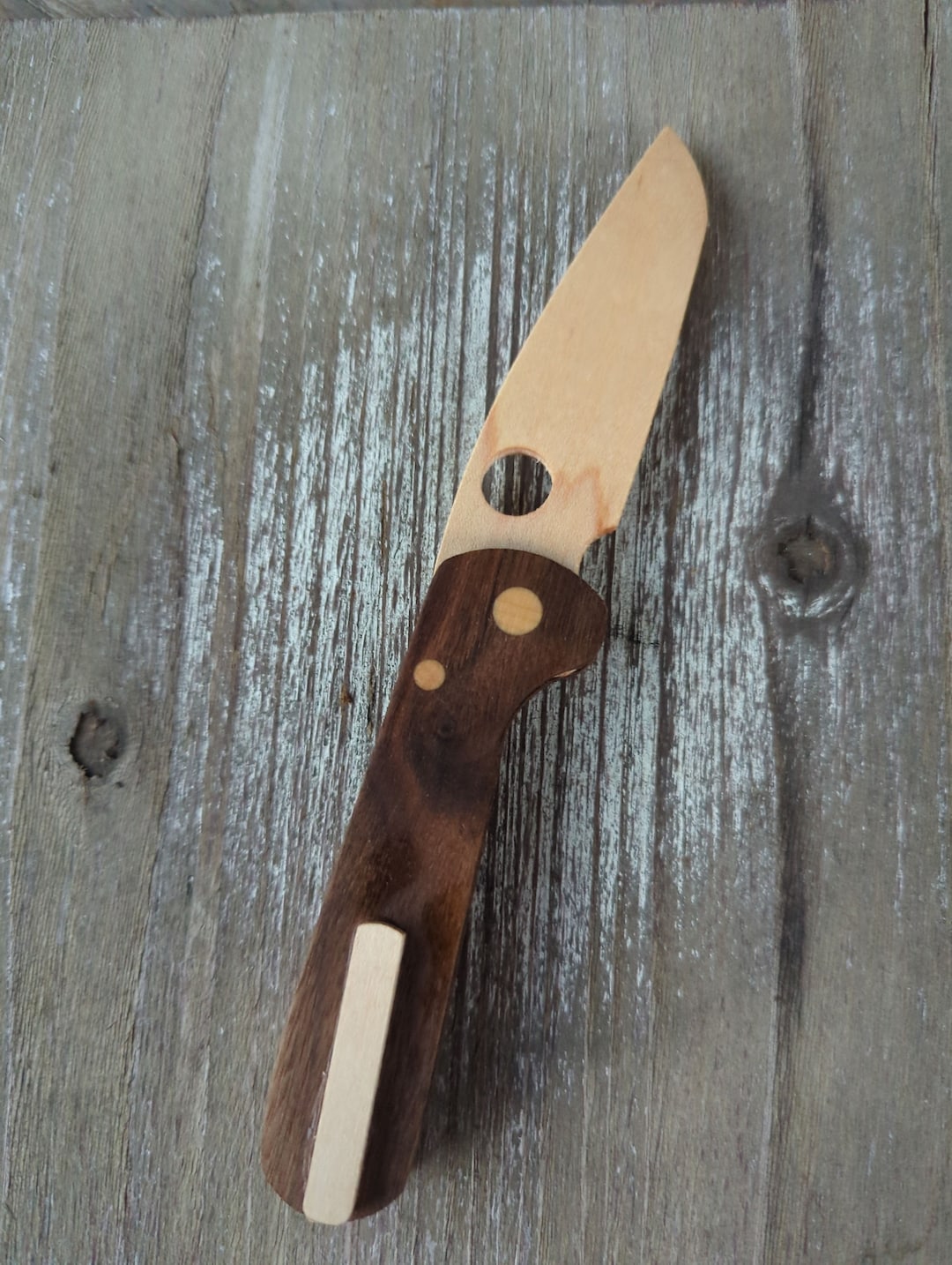 Wooden Toy Folding Pocket Knife Wooden Fidget Knife Wood - Etsy
