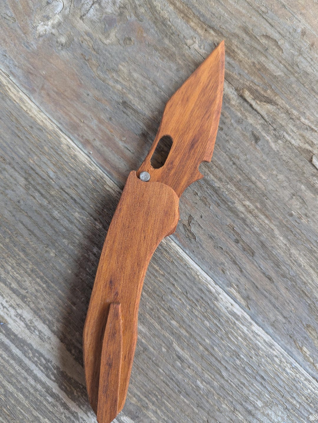 Wooden Toy Folding Pocket Knife Wooden Fidget Knife Wood Trainer Knife ...