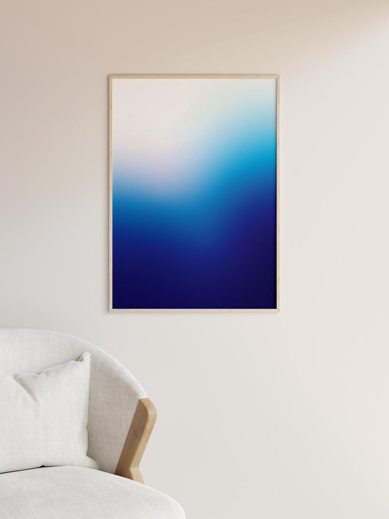 Ocean Blue Simple Modern Gradient Texture - Etsy