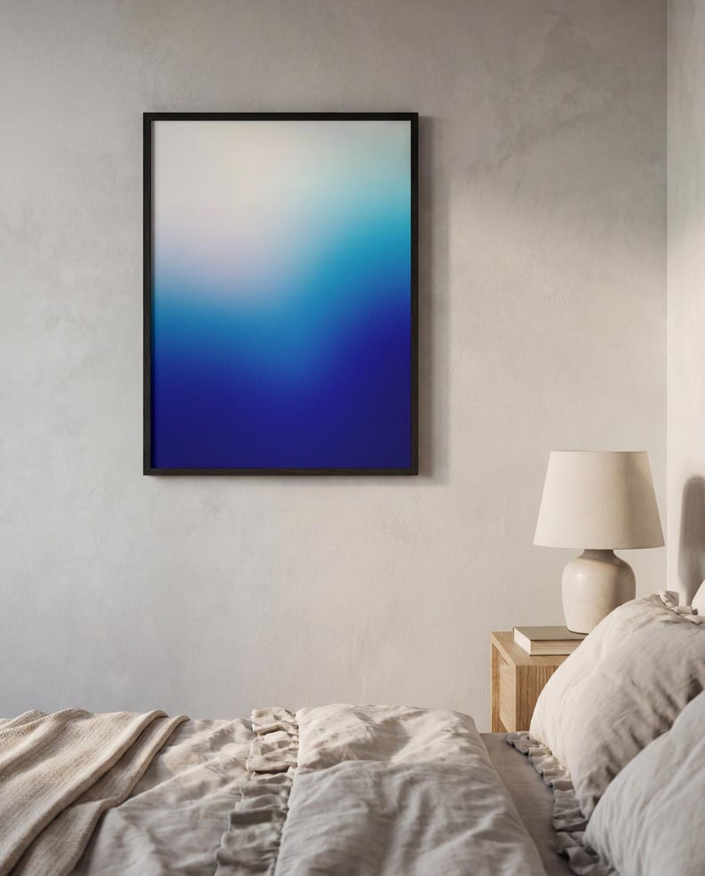 Ocean Blue Simple Modern Gradient Texture - Etsy