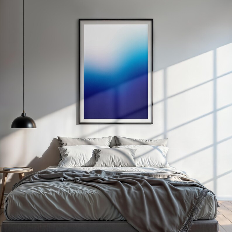 Ocean Blue Simple Modern Gradient Texture - Etsy