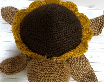 Crochet Sunflower Turtle Amigurumi - Etsy