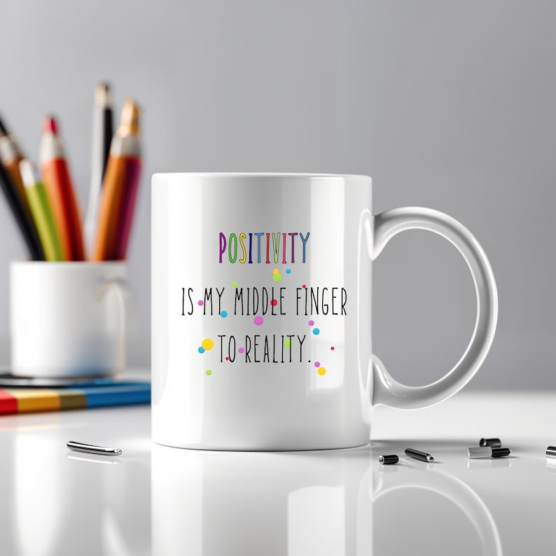 Sarcastic Coffee Mug, Middle Finger Mug, Funny Coffee Mug, Quote Coffee ...