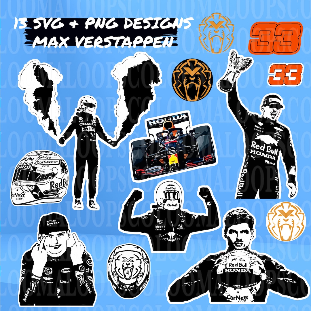 Max Verstappen SVG & PNG Designs / Vector Art / Designs for - Etsy