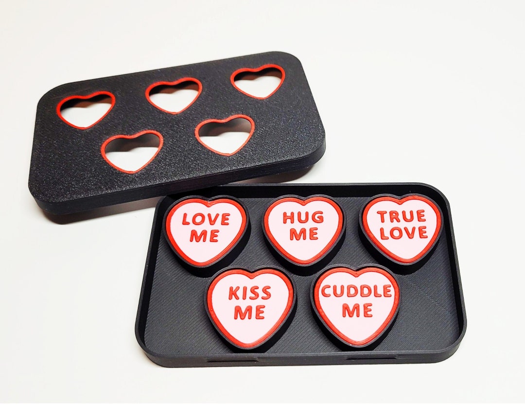 Love Heart Fridge Magnets: Nostalgic Sweet Gifts, Set of 5 - Etsy