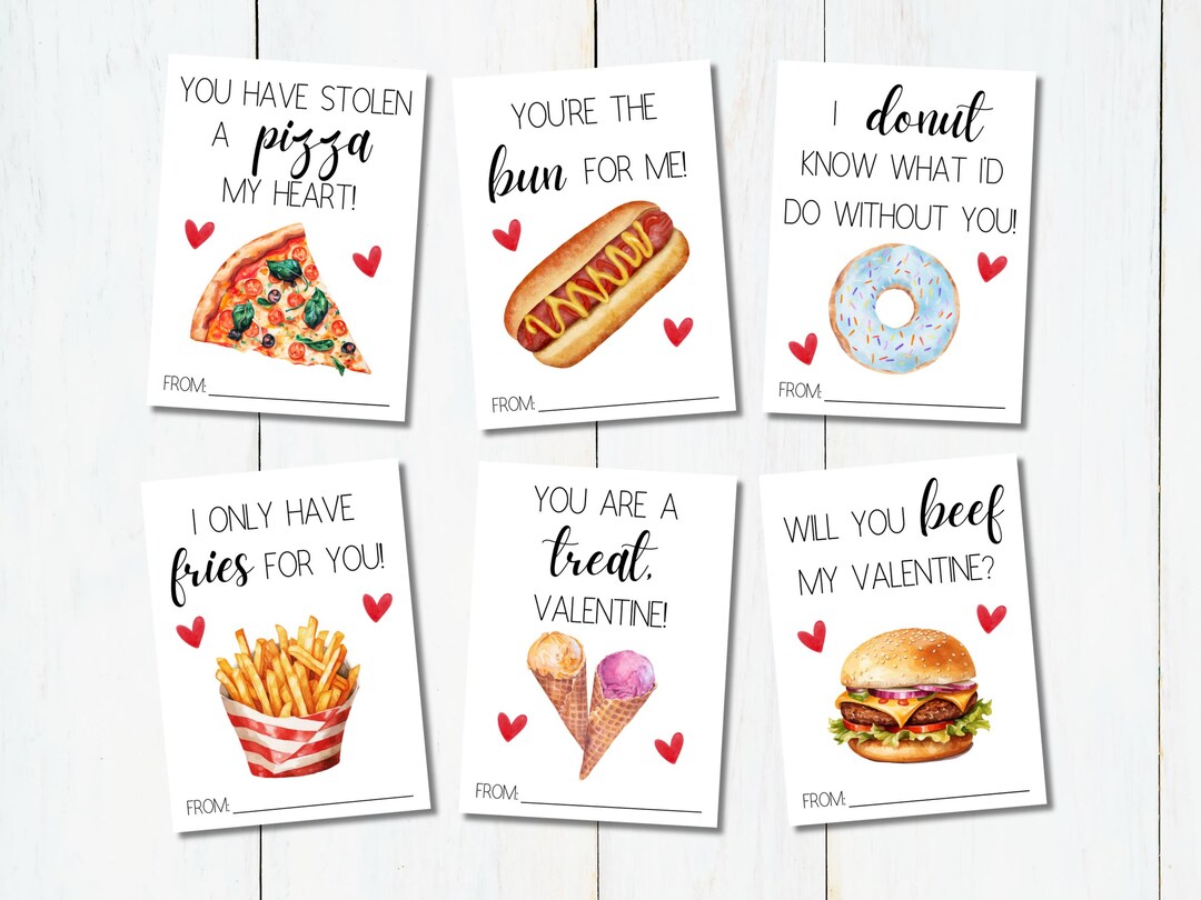 Printable Valentine's Day Cards for Kids | Junk Food Valentine | School ...
