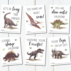 Printable Valentine's Day Cards for Kids | Dinosaur Valentine | School ...