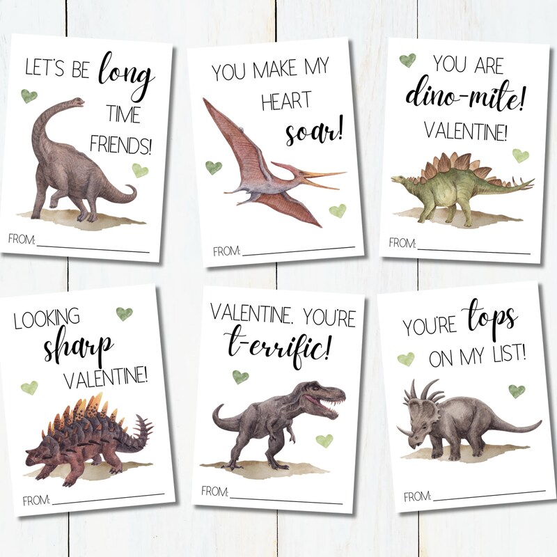 Dinosaur Valentine - Etsy
