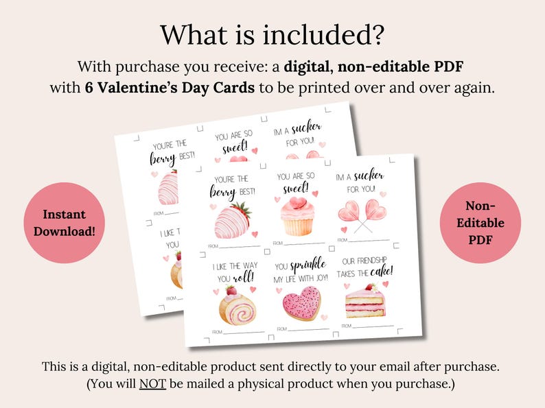 Printable Valentine's Day Cards for Kids | Sweets Valentine Cards ...
