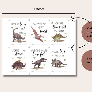 Printable Valentine's Day Cards for Kids | Dinosaur Valentine | School ...