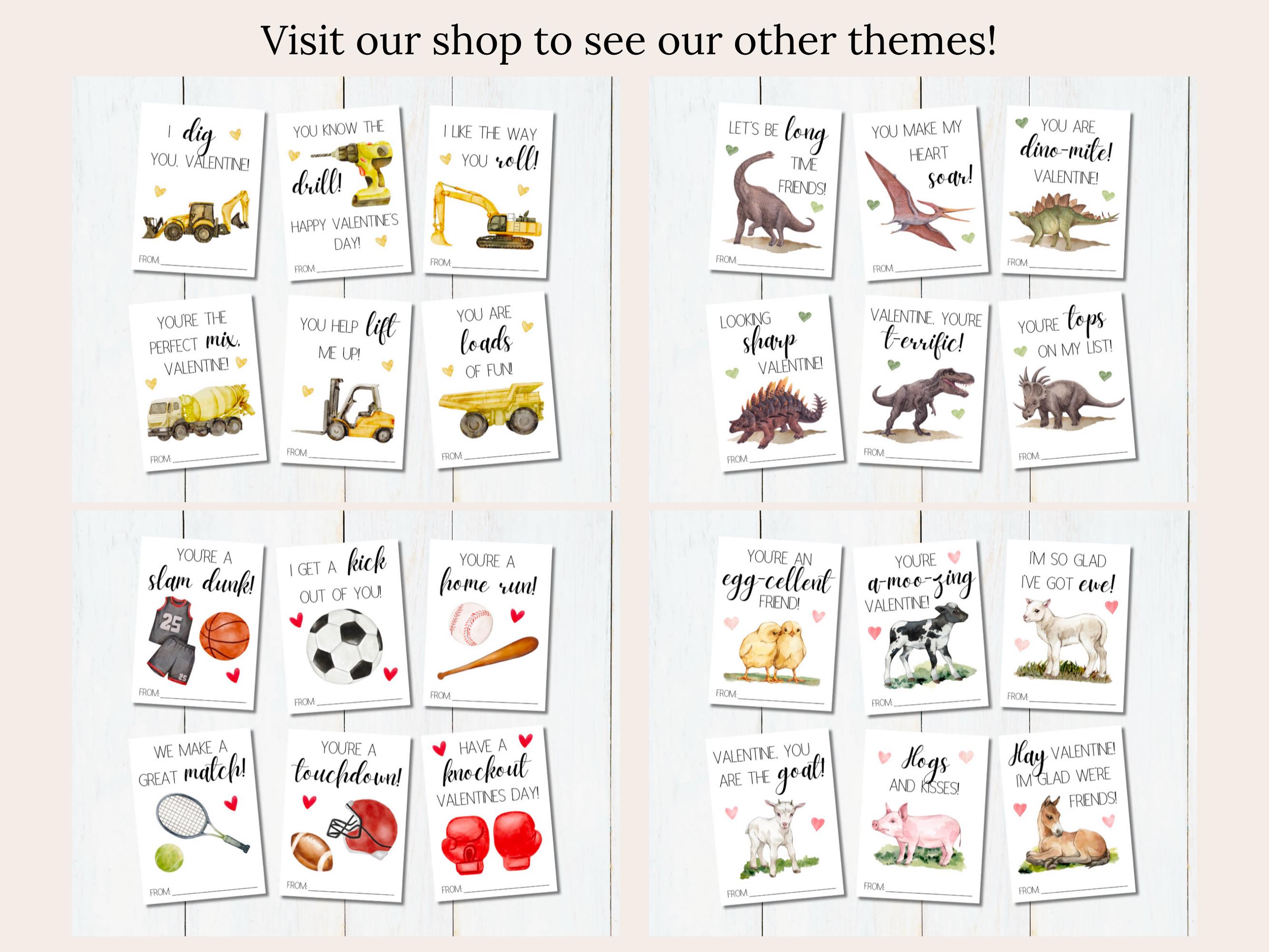 Zoo Animal Valentine's Day Cards for Kids: Printable Classroom ...