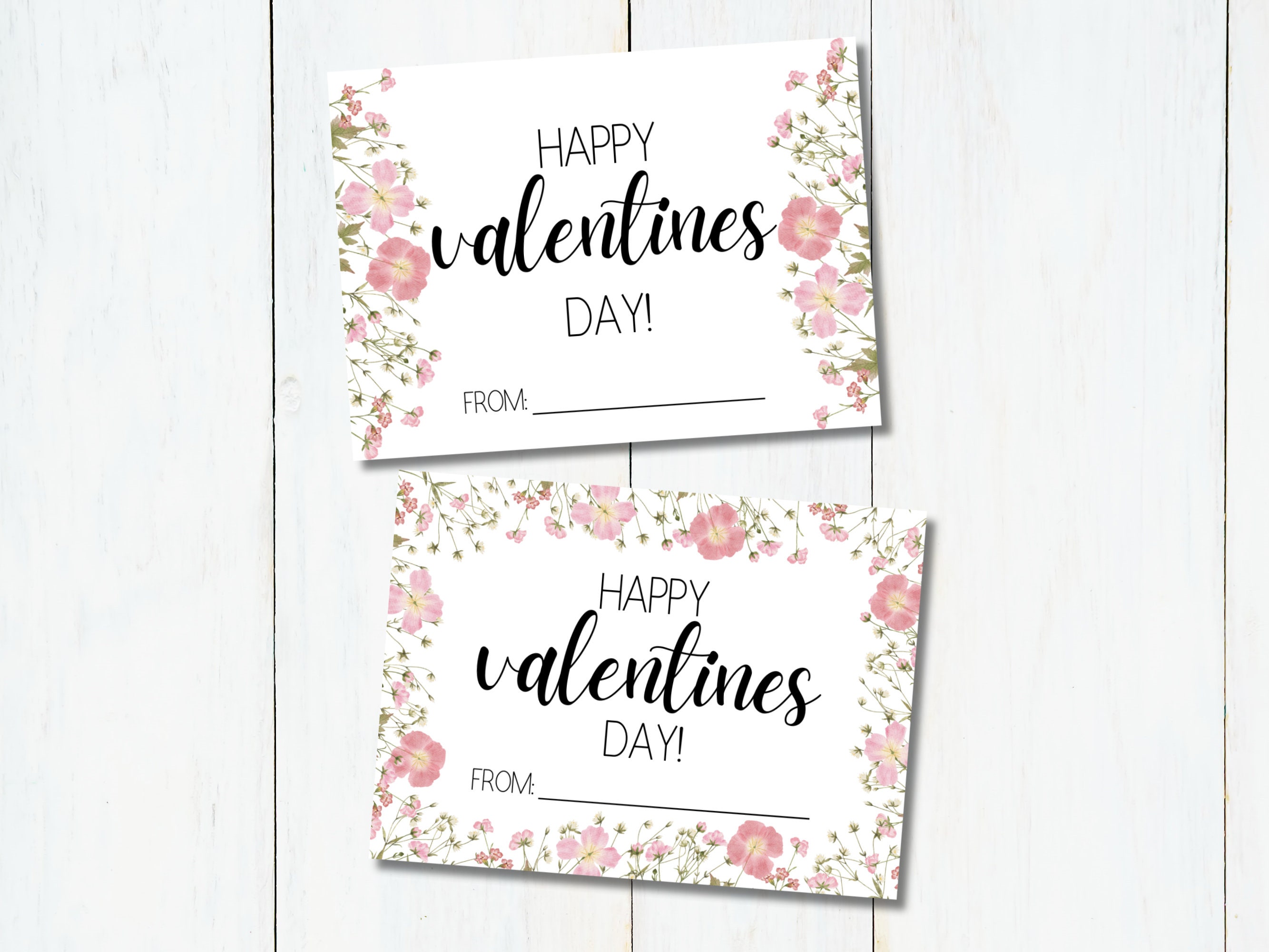 Printable Valentine's Day Cards for Kids Flower Valentine Cards School ...