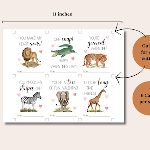 Printable Valentine's Day Cards for Kids | Zoo Animal Valentine ...